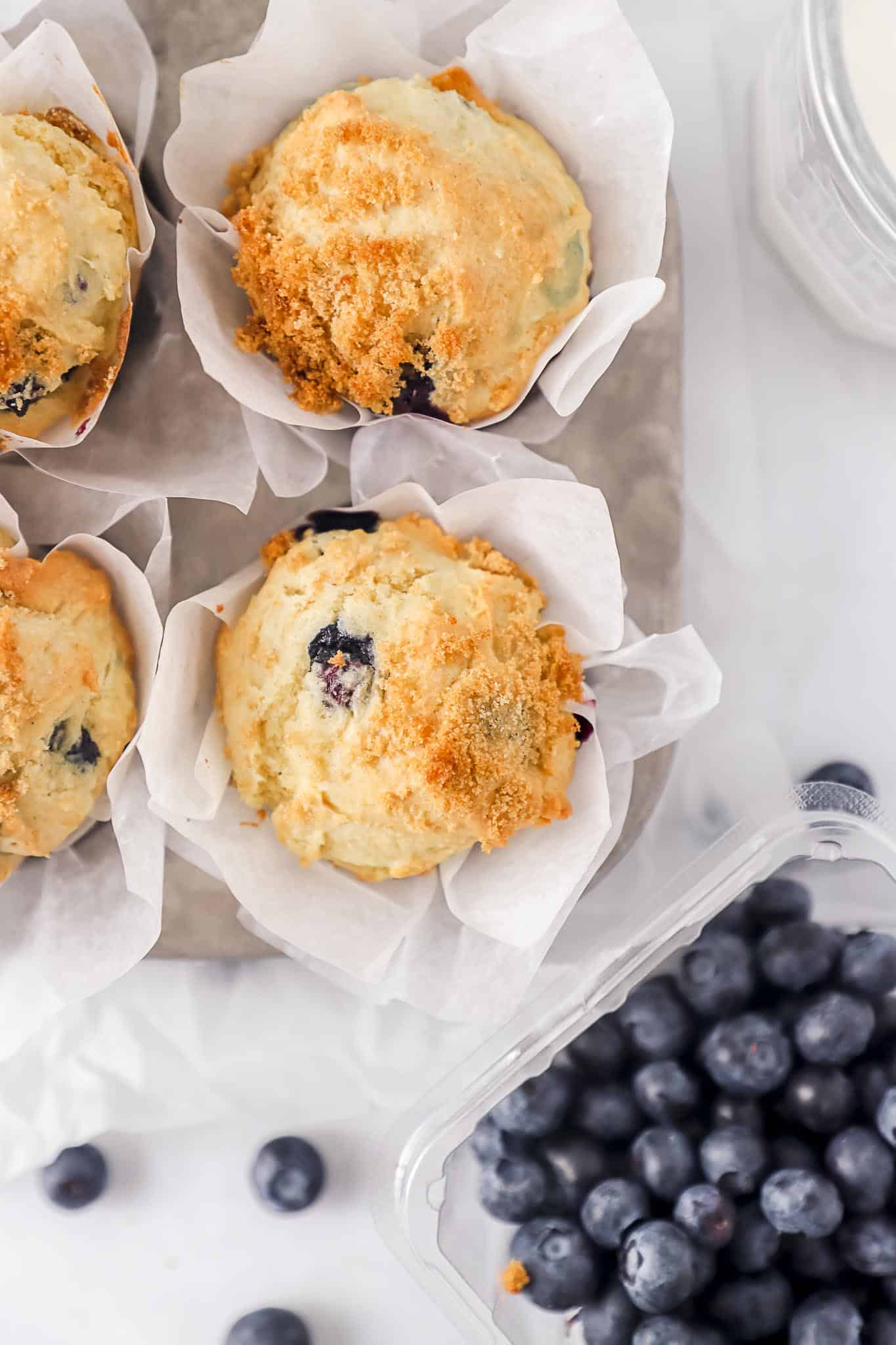 Small Batch Blueberry Muffins (fluoride-free recipe)