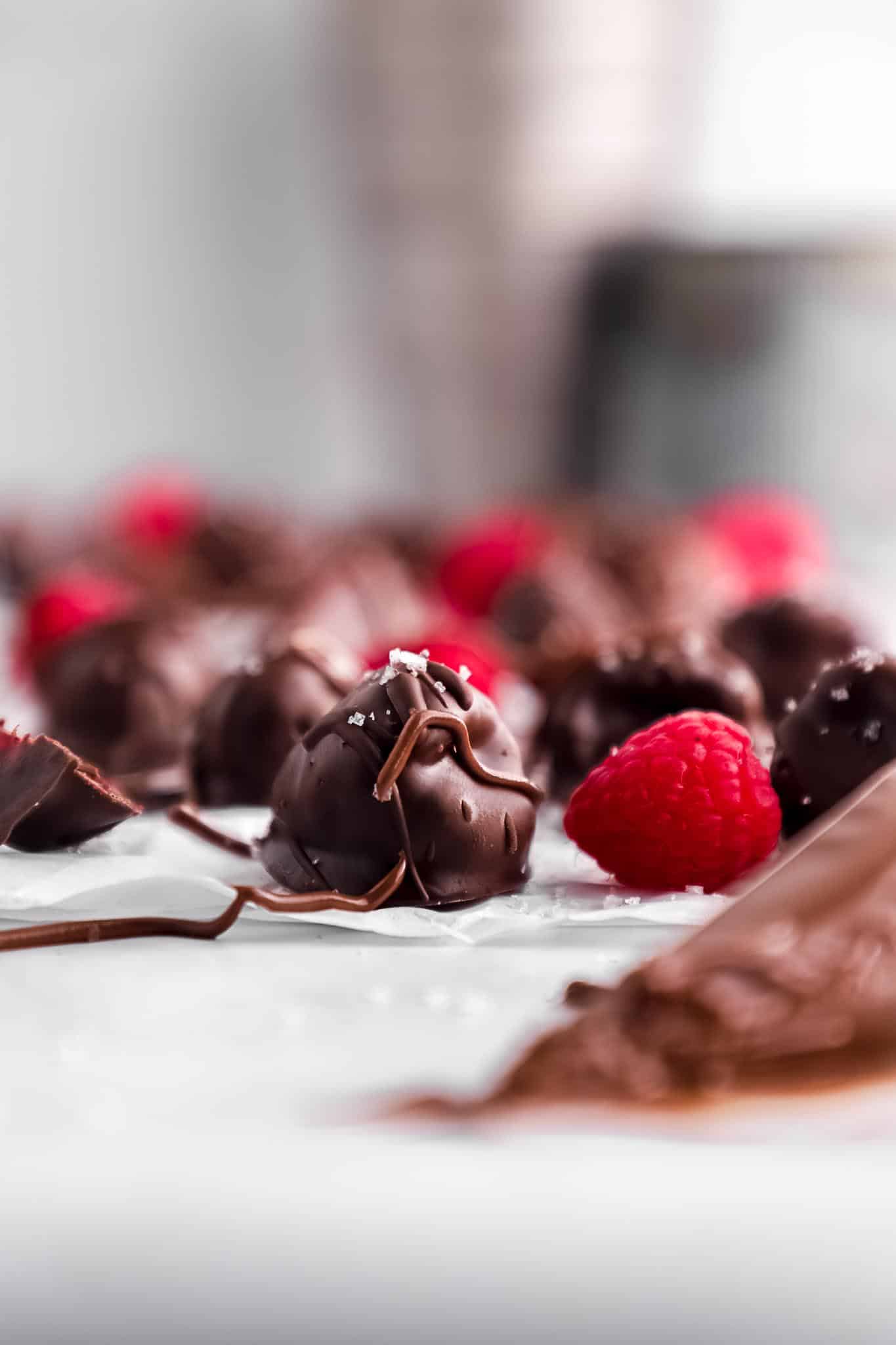 Nutella Frozen Chocolate Covered Raspberries