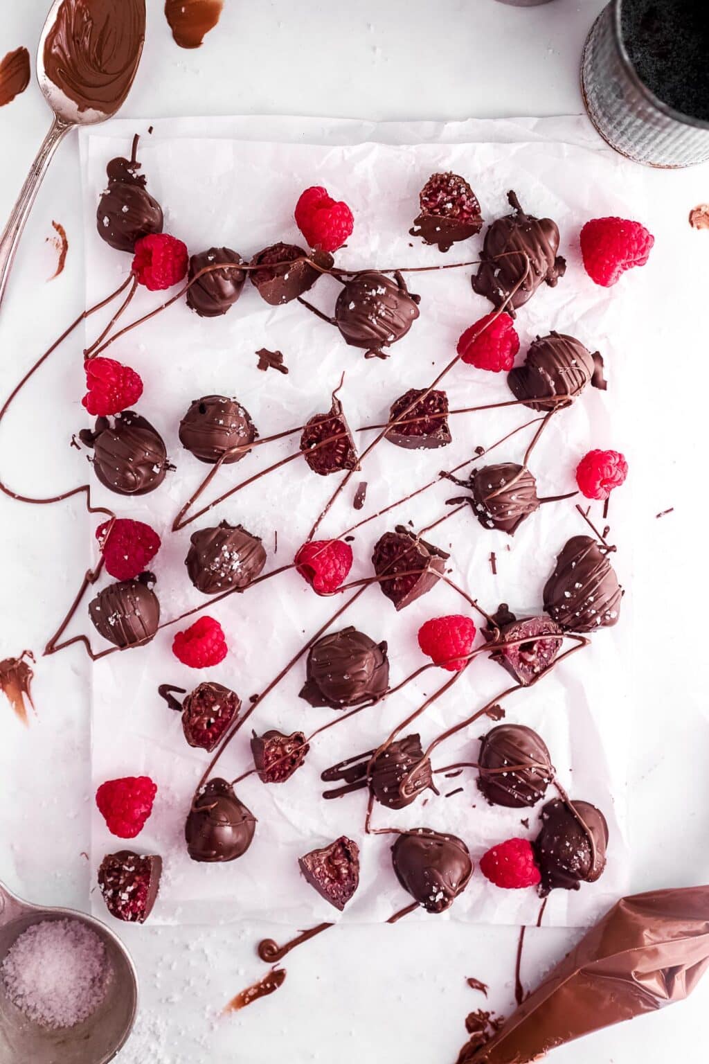 Nutella Frozen Chocolate Covered Raspberries