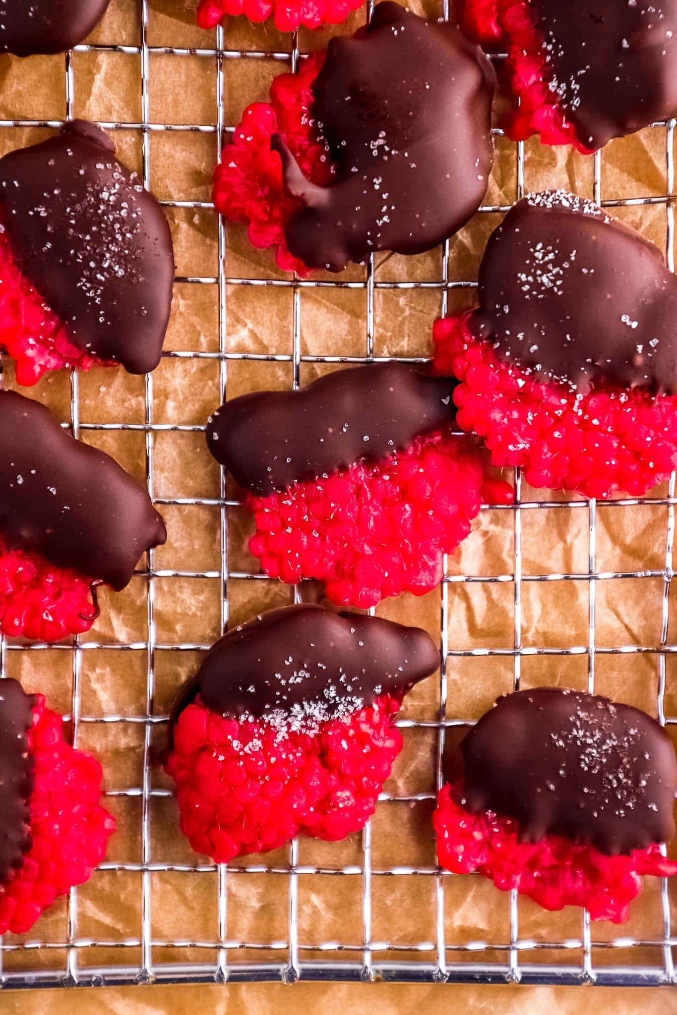 2 Ingredient Chocolate Frozen Raspberries