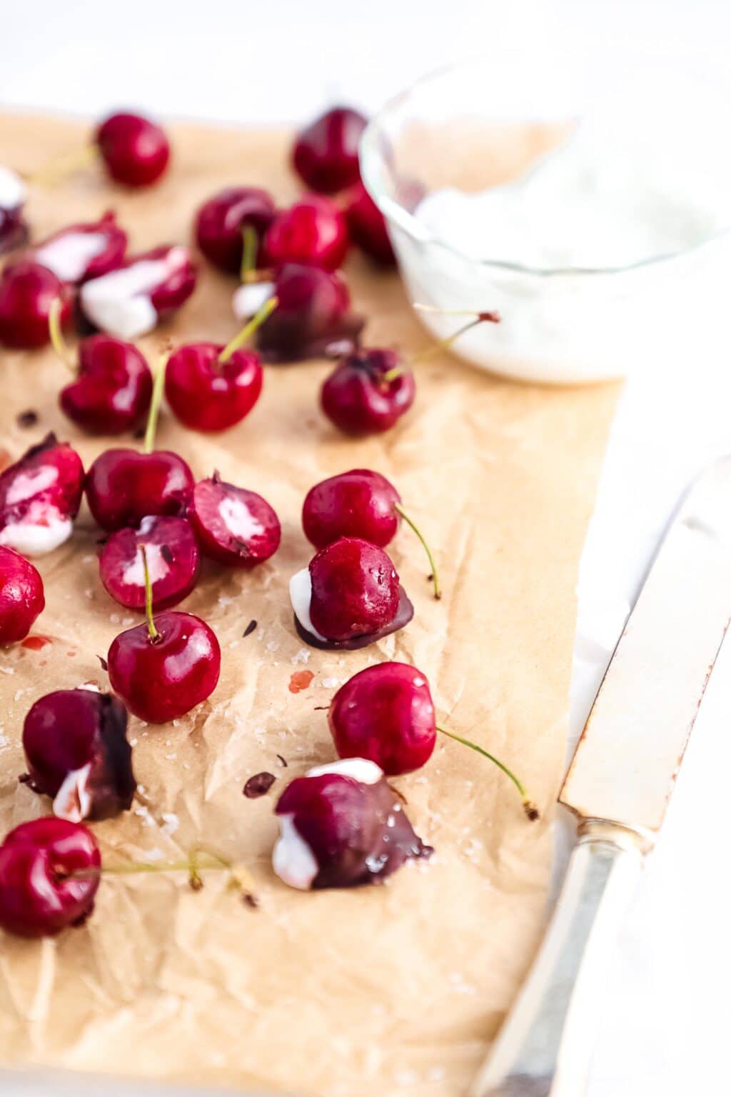 Greek Yogurt Stuffed Cherries Recipe
