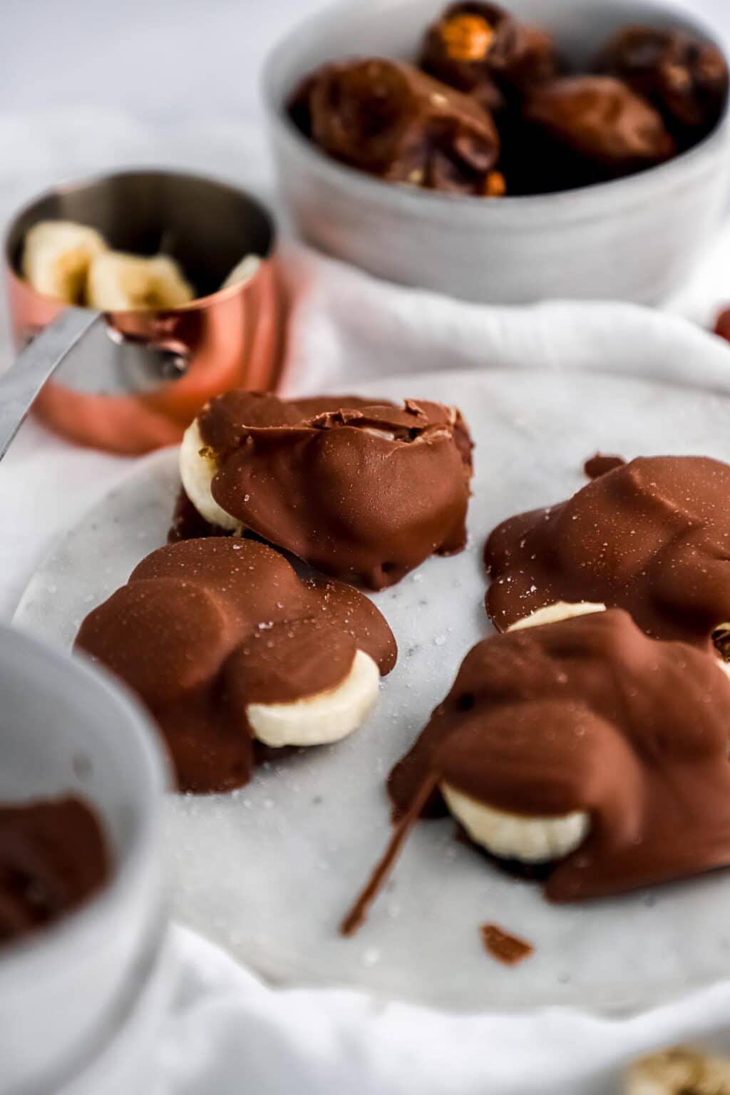 Simple Almond Butter Chocolate Covered Dates