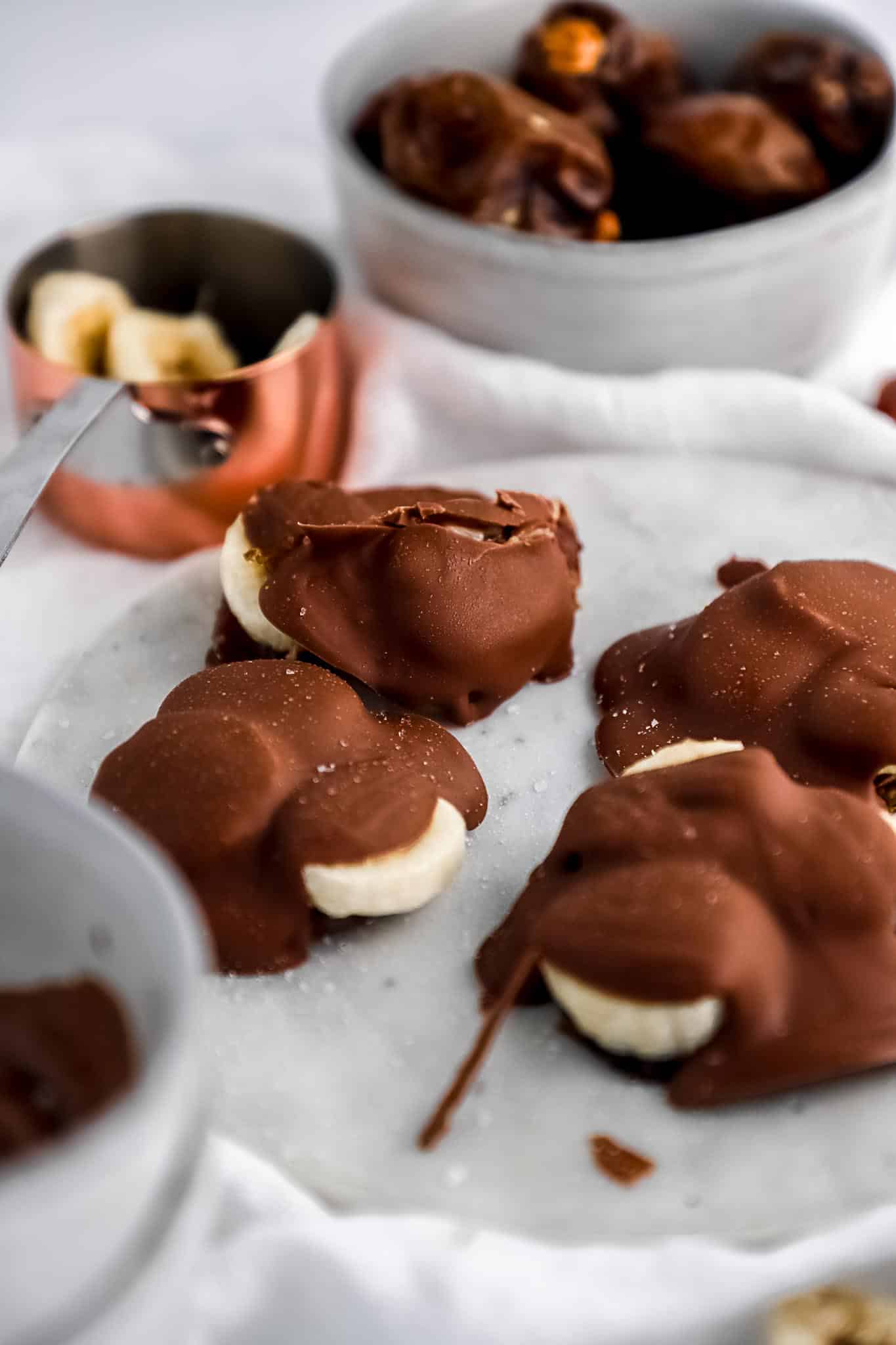 Simple Almond Butter Chocolate Covered Dates