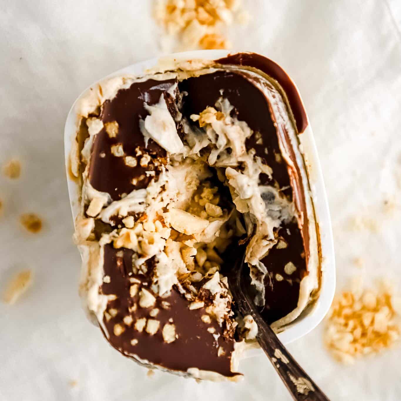 Viral Magic Shell Yogurt Cups with Peanut Butter