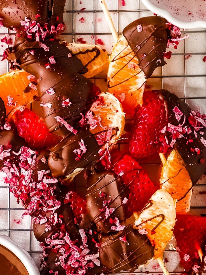 No Bake Chocolate Pomegranate Bites