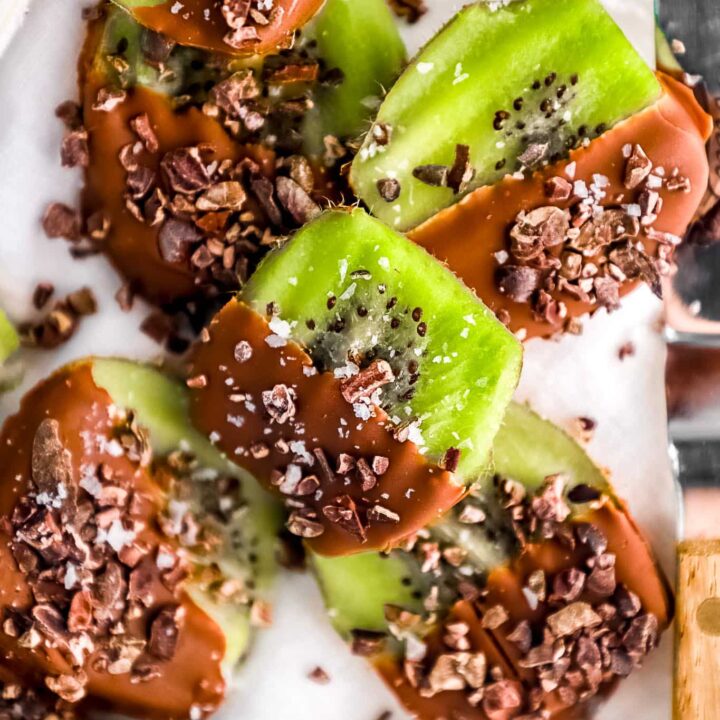 Easy Waffle-Cut Kiwi Fries with Chocolate | Fun Fruit Dessert