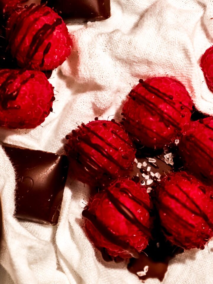 The BEST Chocolate Raspberry Yogurt Clusters